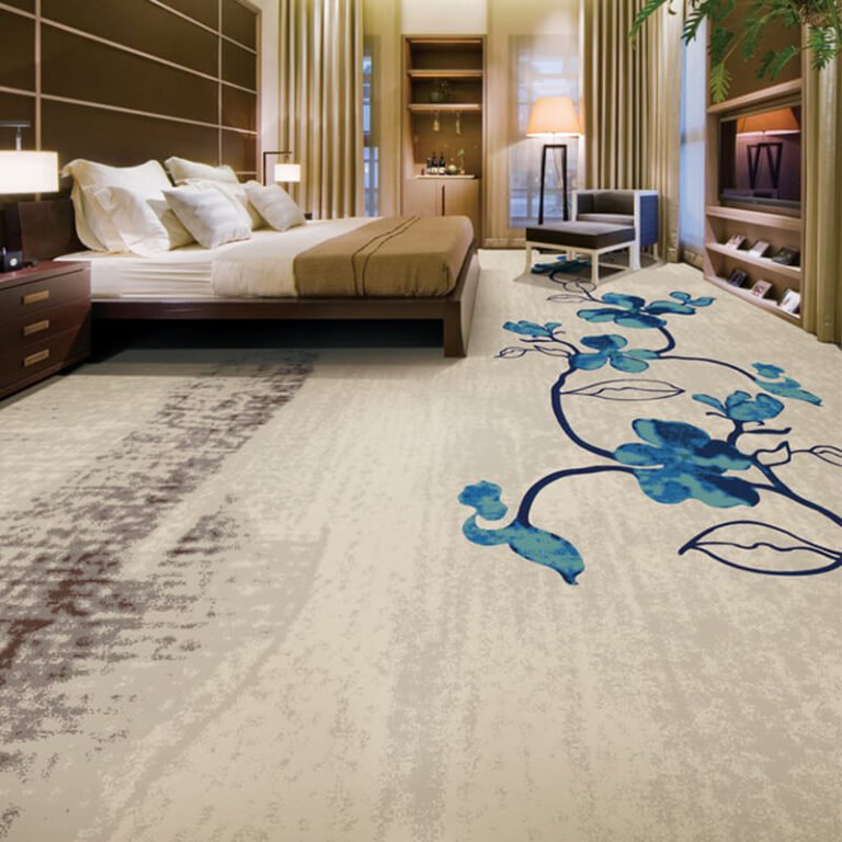 Customized design thick nylon printed hotel room carpet - Foxflor